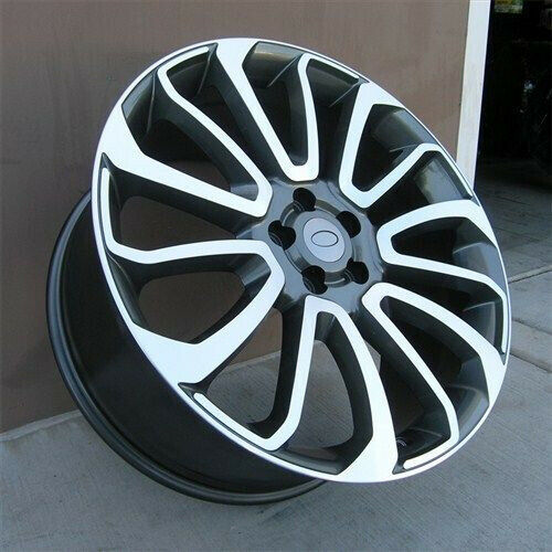 22x10 Wheels Fit Range Rover Land Rover HSE Sport Gun Metal Inlay 22 I ...