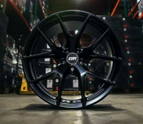 ESR RF2 Matte Black Rotary Forged Wheels 18x8.5 +30 5x114.3 Set 4 Rims ...