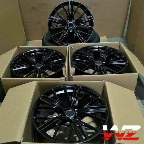 20" Satin Black Wheels 20x10 / 20x11 Fit Chevrolet Camaro Chevy Set 4 ...